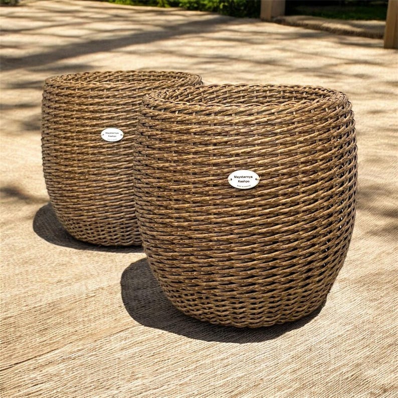 35L Rattan Planter | Big Indoor Outdoor Pot | Monstera & Palm Pot - Etsy