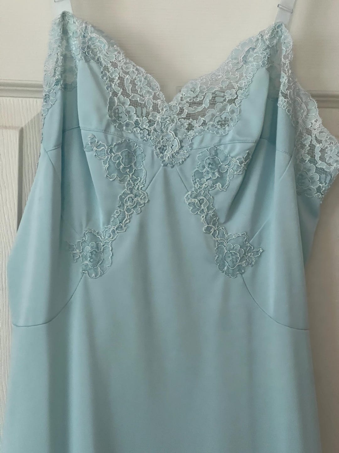 Vtg Gossard Artemis Baby Blue Nylon & Lace Full Slip - Size 32 Short - Etsy