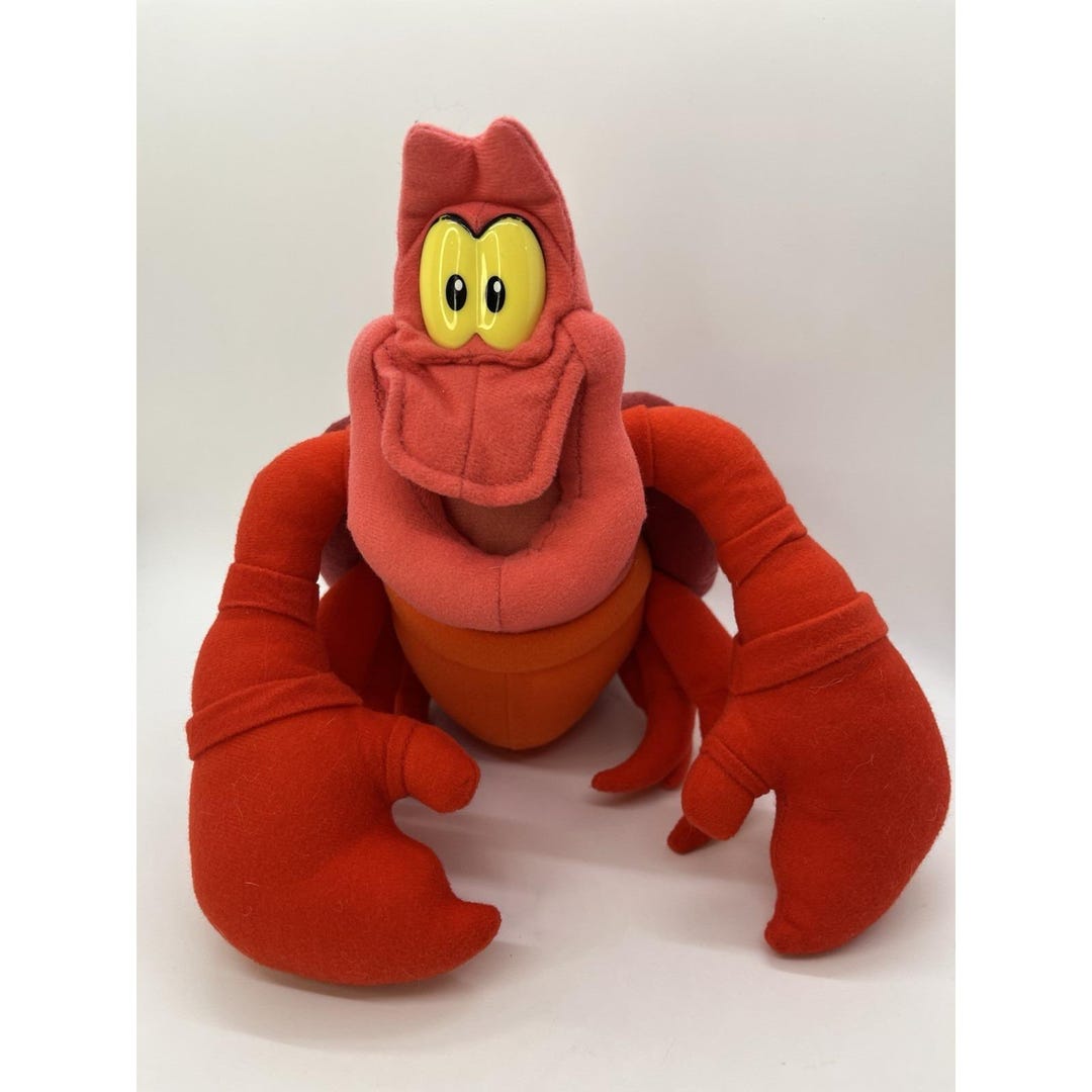 Disney Sebastian Plush Soft Toy Mattel 8" the Little Mermaid Stuffed ...