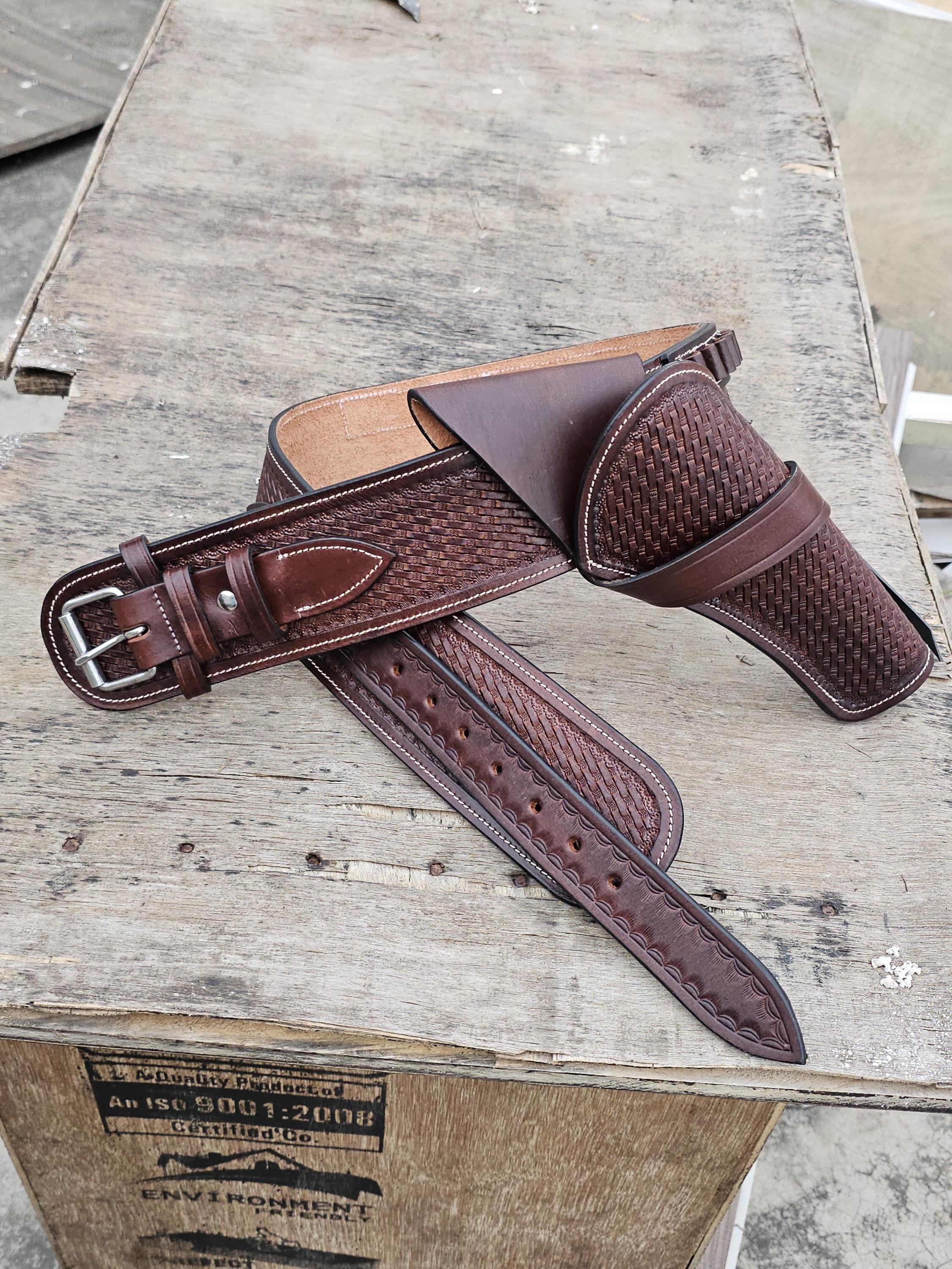 Western Cross Draw Gun Holster With Belt – Handmade Full Grain Leather ...