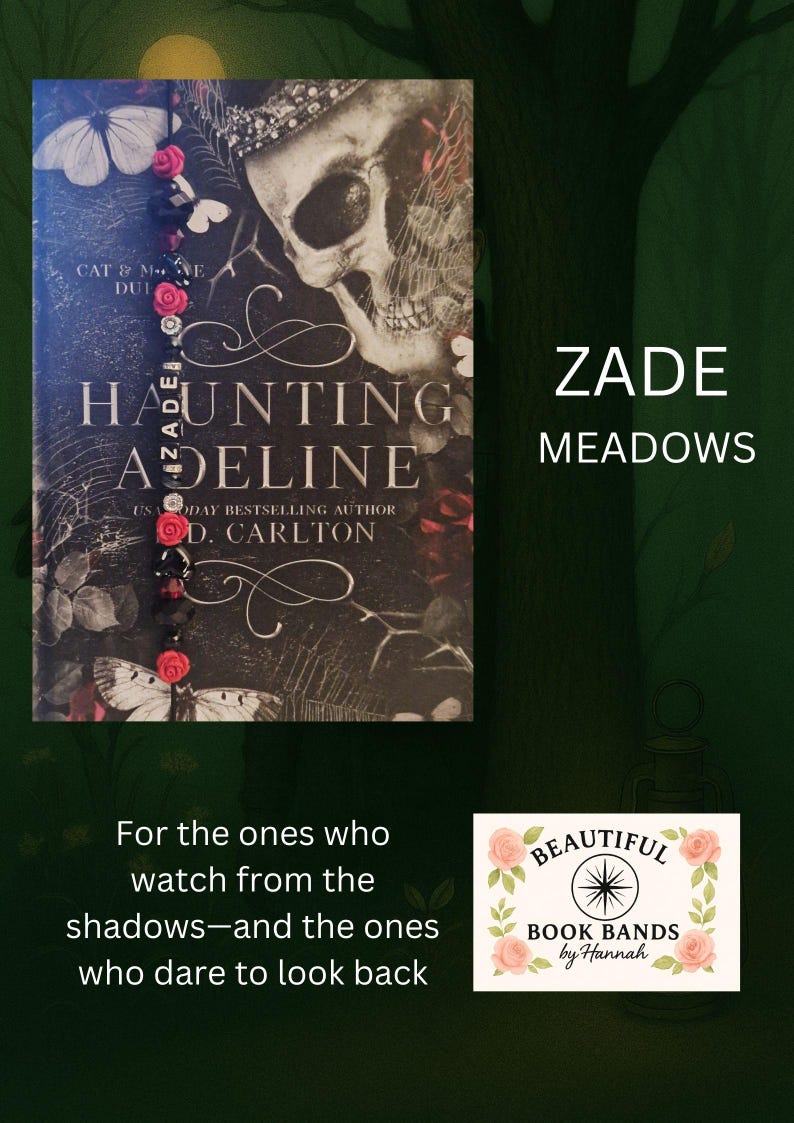 Zade Gothic Bookmark Dark Romance Accessory Inspired by Haunting ...