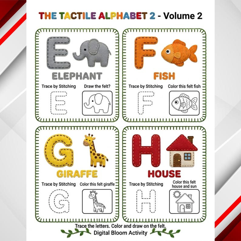 Montessori Tactile Alphabet Coloring Book: Sensory Toddler Activity ...