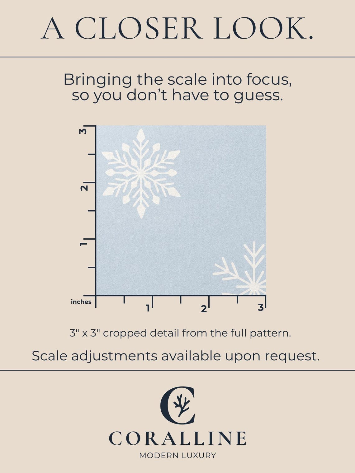 Blue Snowflake Wrapping Paper, Modern Light Frost Luxury Christmas Gift ...