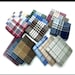 100% Cotton Plaid Handkerchiefs – Multicolored Pocket Squares (16"x16 ...