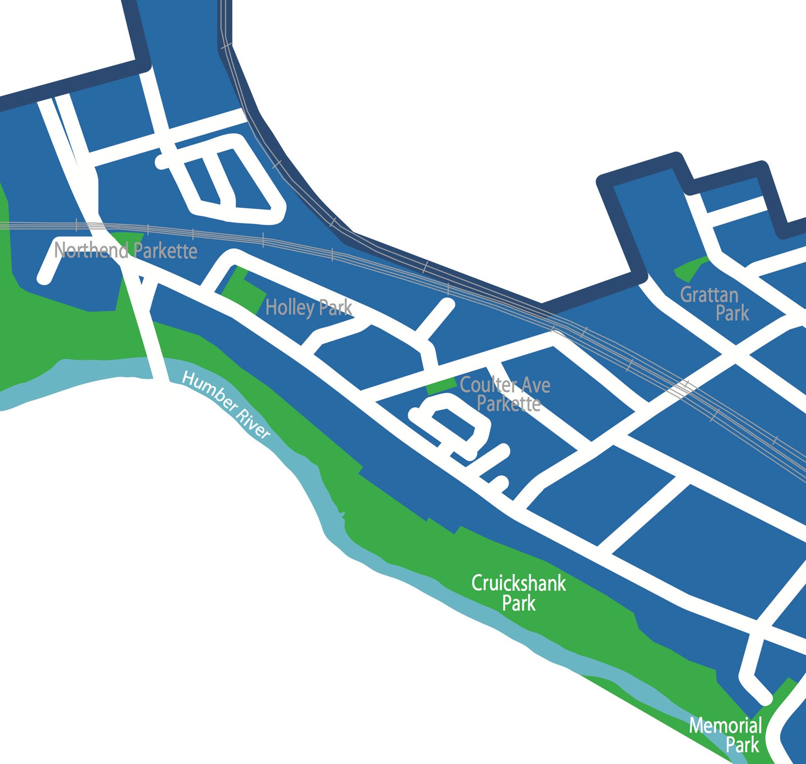 Typographic Map of Weston, Toronto, Ontario Toronto Neighbourhood Map ...