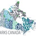 Typographic Map of Parks in New Brunswick New Brunswick - Etsy