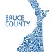 Typographic Map of Bruce County Ontario County Map Print | Etsy