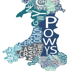 Typographic Map of Wirral, England | Borough of Wirral Map | Merseyside ...