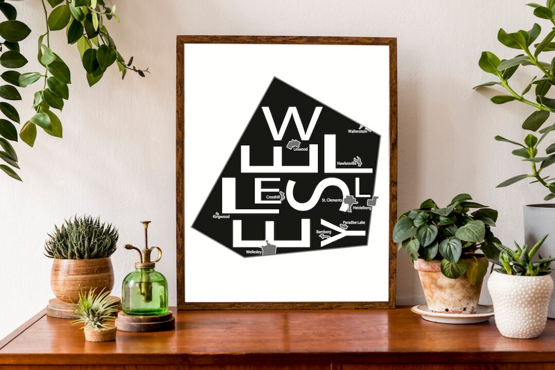 Typographic Map of Wellesley Township, Region of Waterloo, Ontario ...