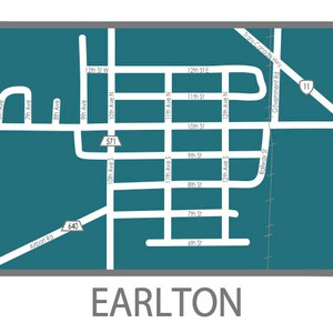 Typographic Map of Earlton Ontario | Armstrong Township | Timiskaming ...
