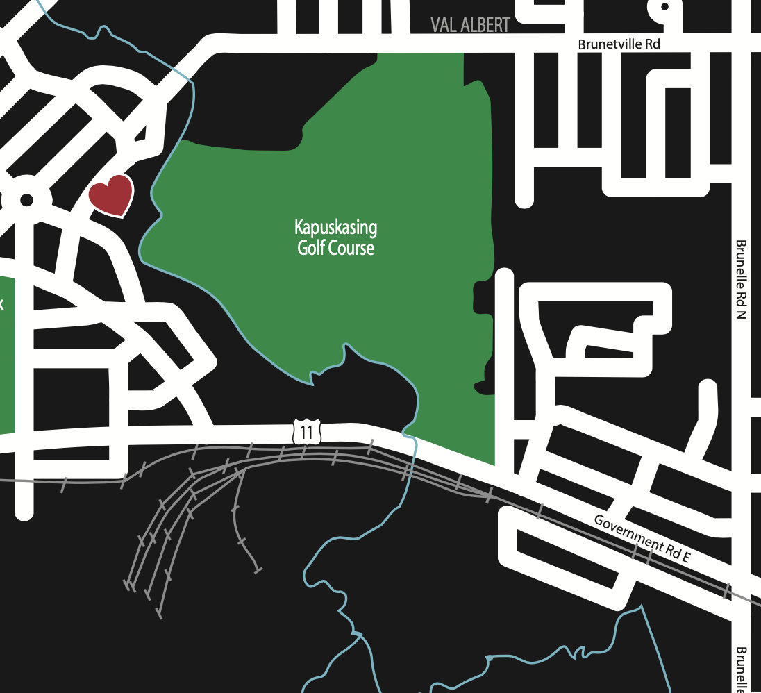 Typographic Map of Kapuskasing Ontario Cochrane District | Etsy