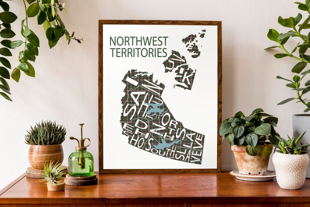 Typographic Map of the Northwest Territories, Canada | Territorial Map ...