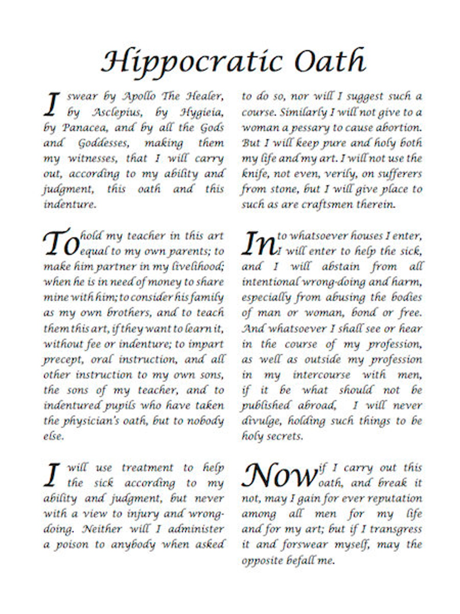 Modern Hippocratic Oath Print Doctor Oath Print Perfect - Etsy Australia