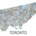 Typographic Map of Weston Toronto Ontario Toronto - Etsy