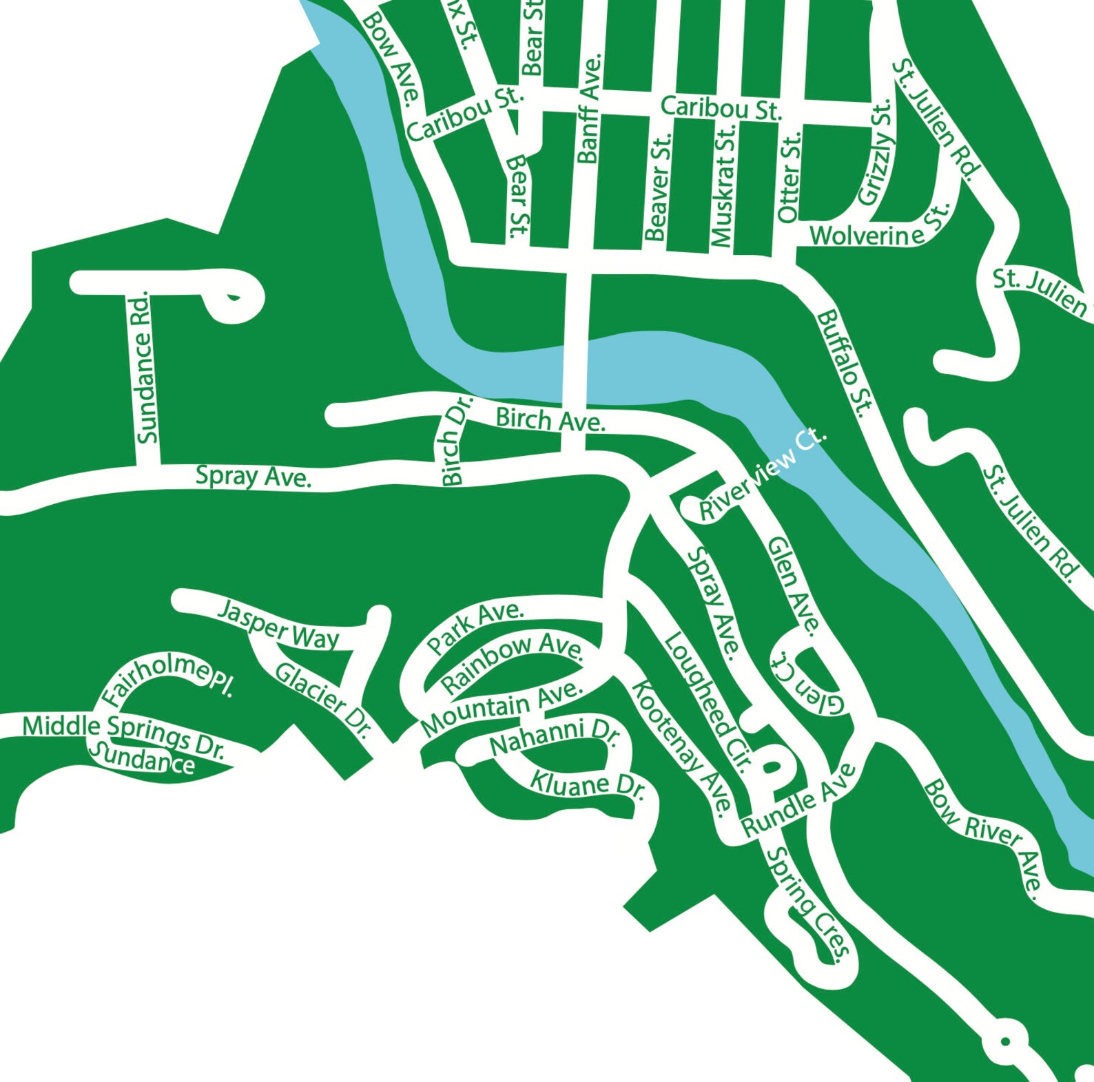 Typographic Map of Banff Alberta Canadian Rockies Town Map - Etsy