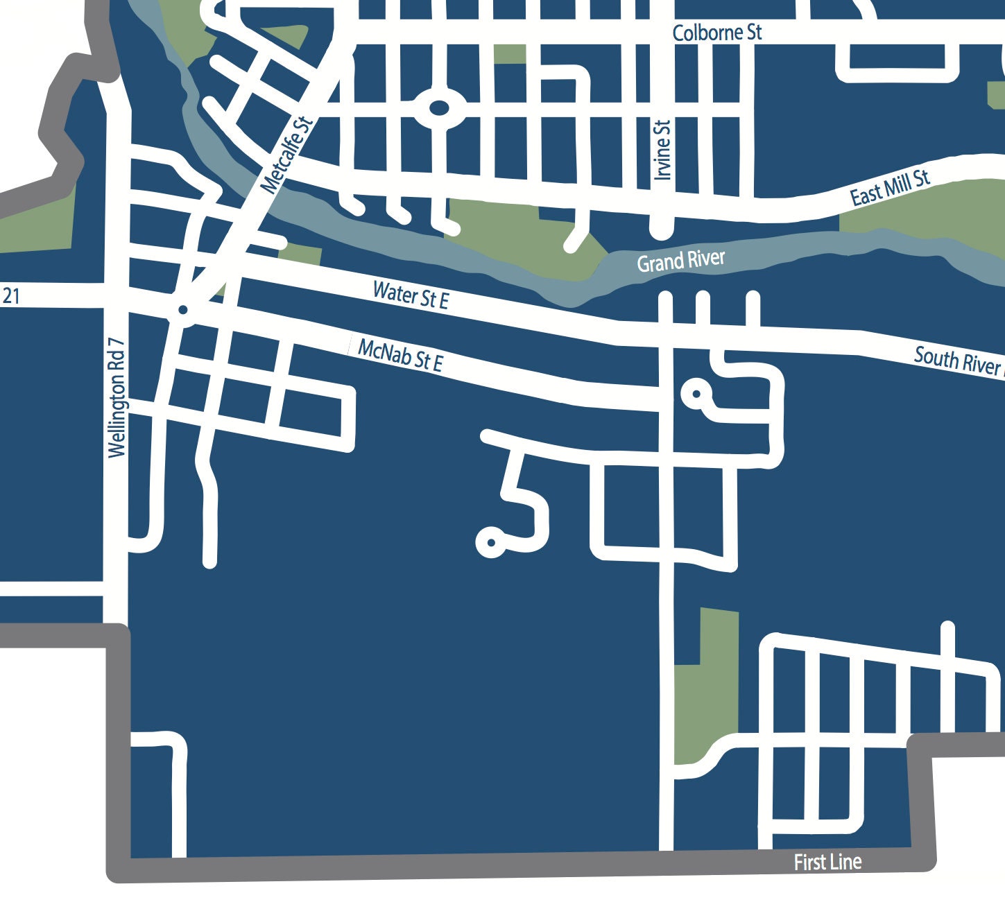 Typographic Map of Elora and Salem Ontario Wellington | Etsy
