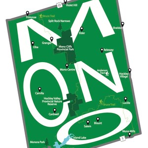 Typographic Map of Mono Township, Dufferin County, Ontario Hockley ...