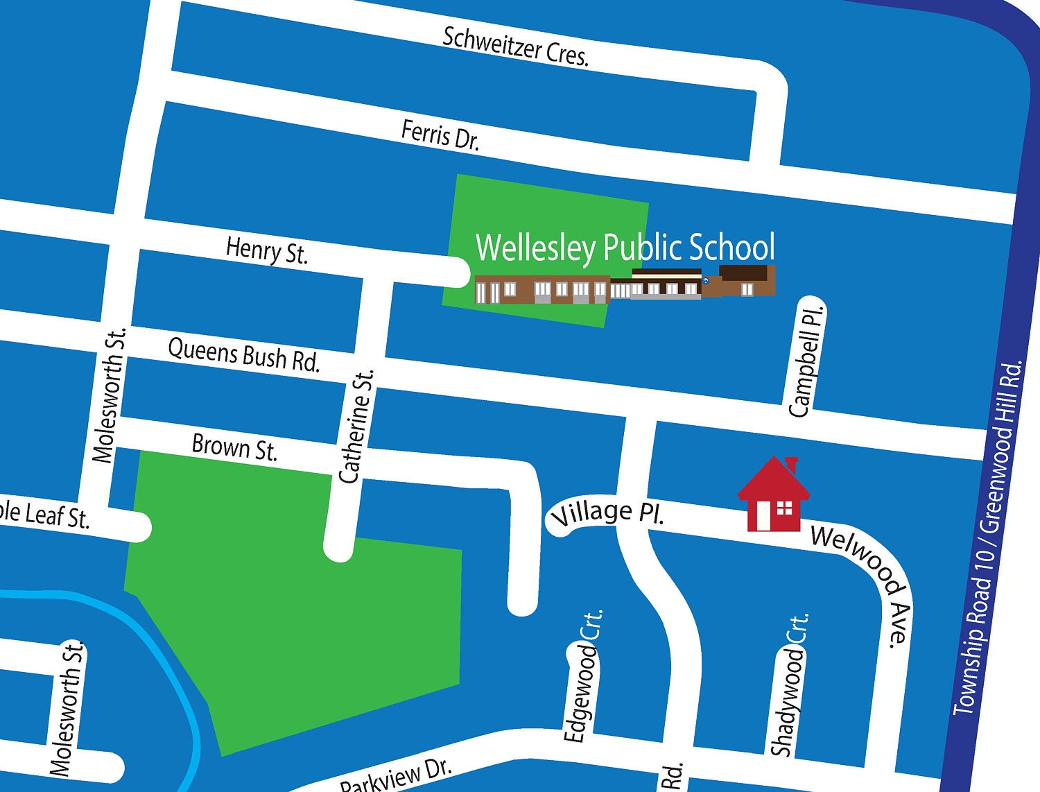 Typographic Map of Wellesley Ontario Map Art City Map - Etsy Canada