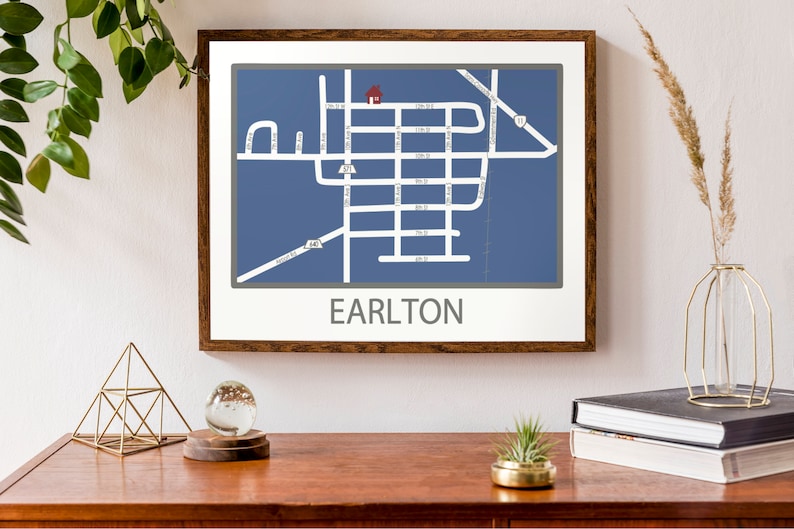 Typographic Map of Earlton Ontario Armstrong Township - Etsy