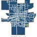 Typographic Map of Elora and Salem, Ontario Wellington County City Map ...