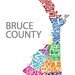 Typographic Map of Bruce County Ontario County Map Print - Etsy Canada