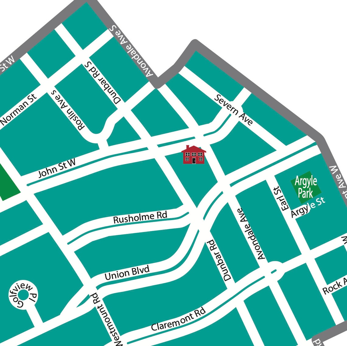 Typographic Map of the Westmount Neighbourhood in - Etsy