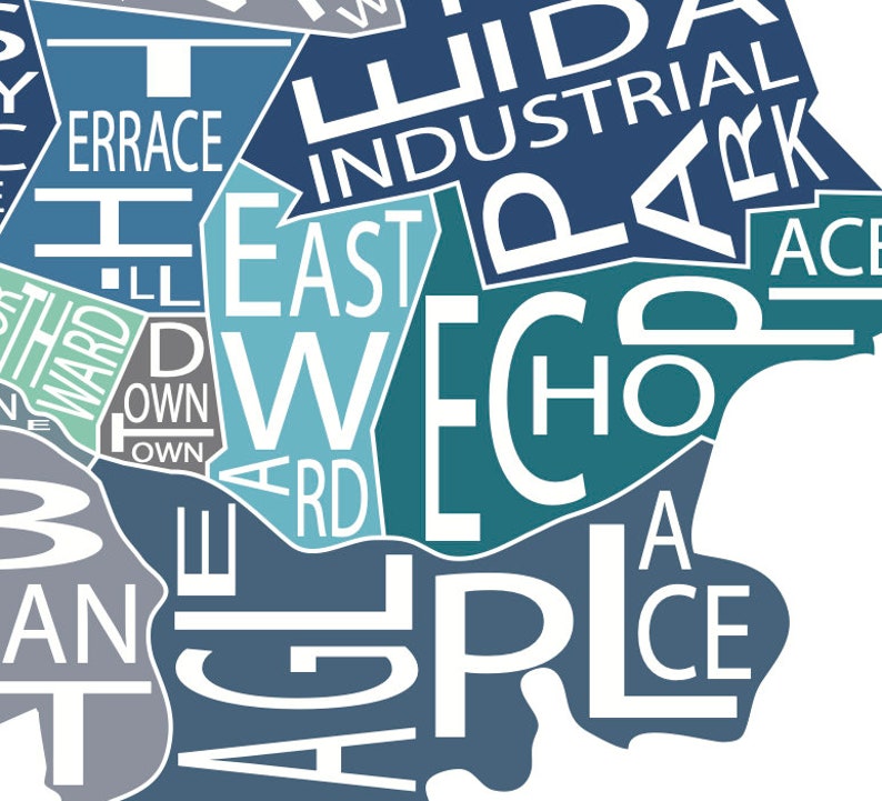 Typographic Map of Brantford Ontario City Map Print - Etsy