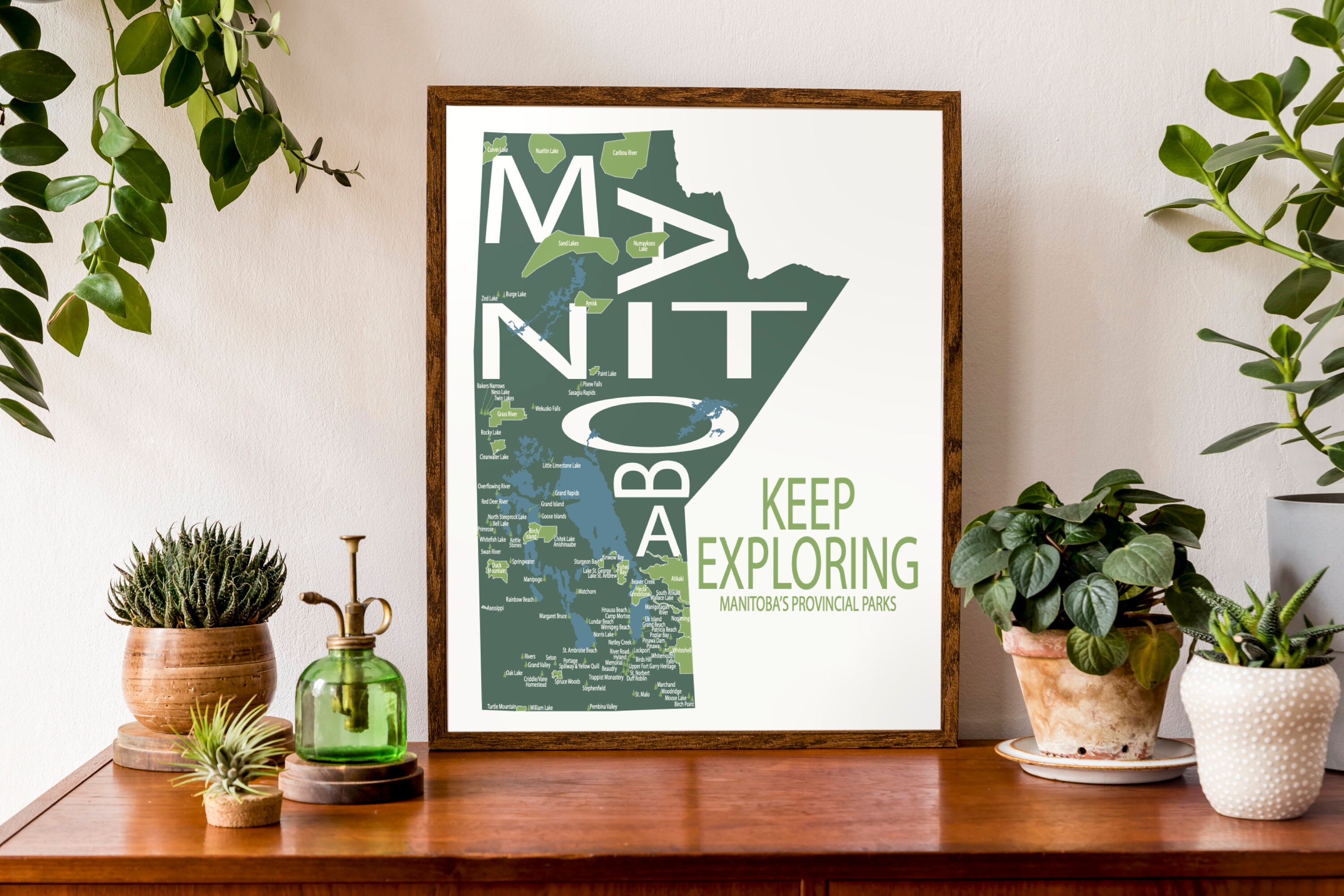 Typographic Map of Parks in Alberta Alberta Parks Map | Etsy