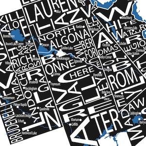 Typographic Map of Renfrew County | Ottawa Valley Map | Algonquin Park ...
