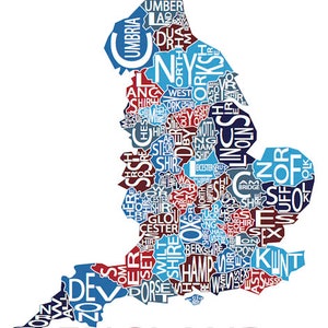 Typographic Map of Wirral, England | Borough of Wirral Map | Merseyside ...