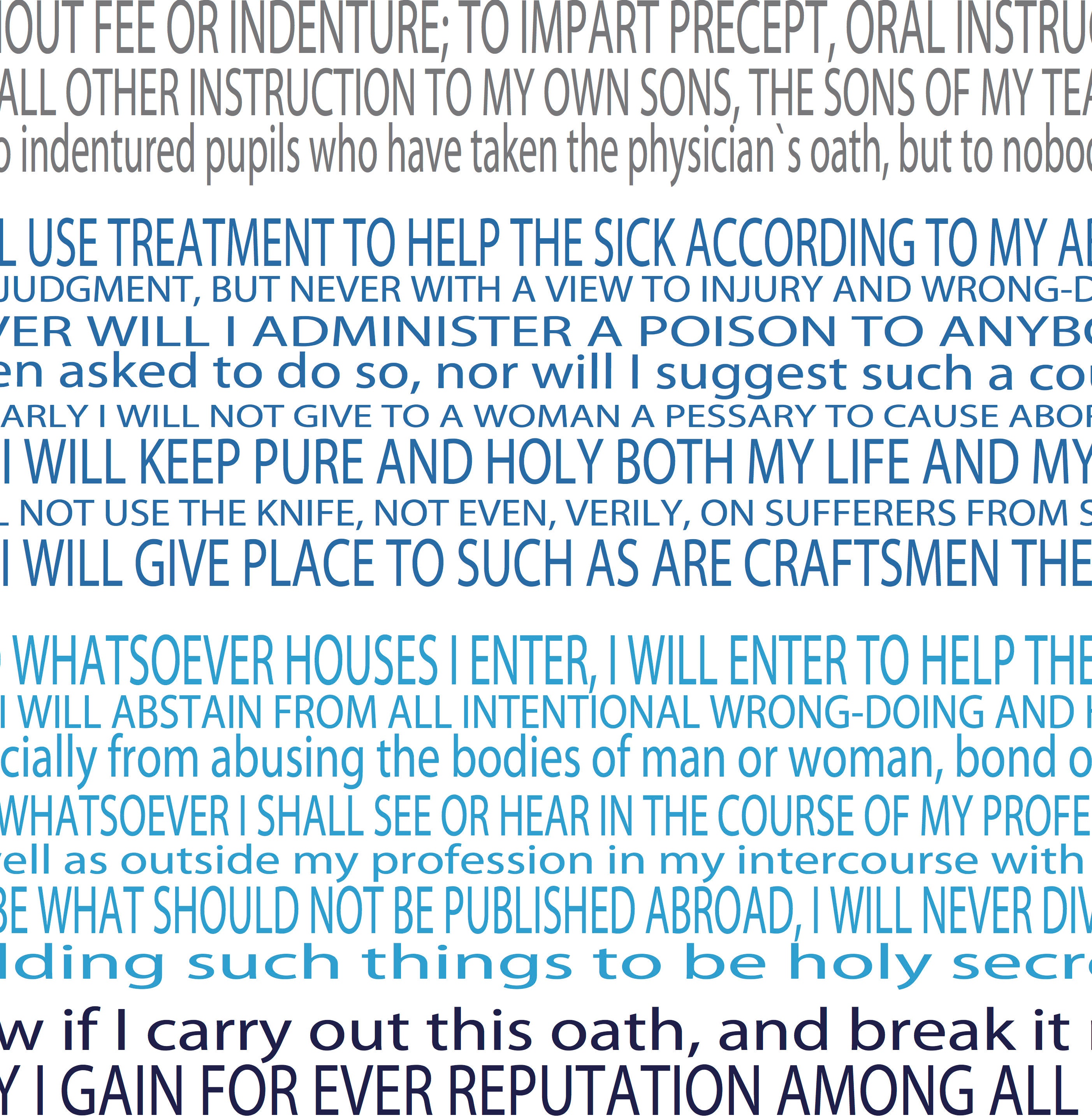Modern Hippocratic Oath Print | Doctor Oath Print | Perfect Doctor Gift ...