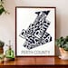 Typographic Map of Perth County Ontario County Map Print - Etsy Canada