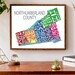 Typographic Map of Bruce County, Ontario County Map Print Lake Huron ...