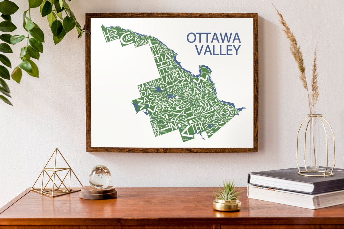 Typographic Map of Renfrew County | Ottawa Valley Map | Algonquin Park ...