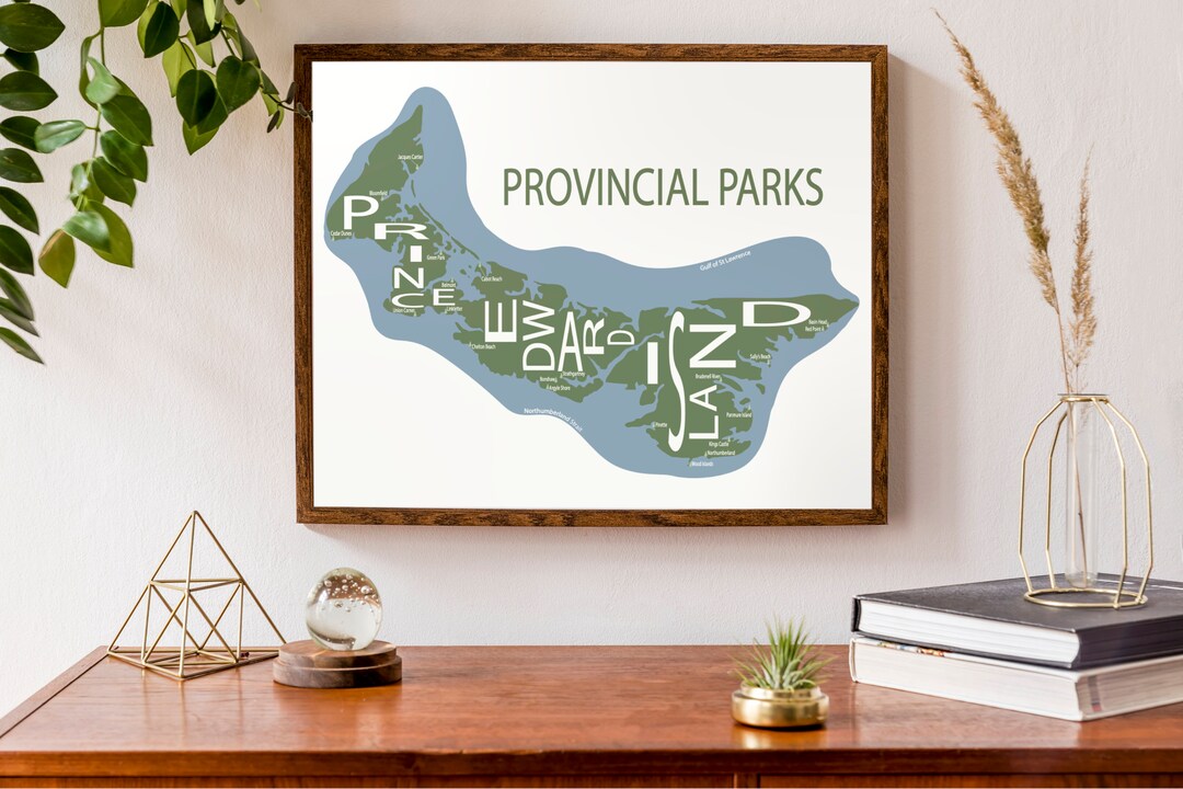 Typographic Map of Provincial Parks in PEI | Prince Edward Island Parks ...