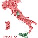 Typographic Map of Italy Italian Republic Map - Etsy