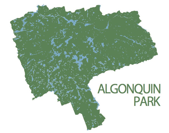 Typographic Map of Provincial Parks in Ontario | Ontario Parks Map ...