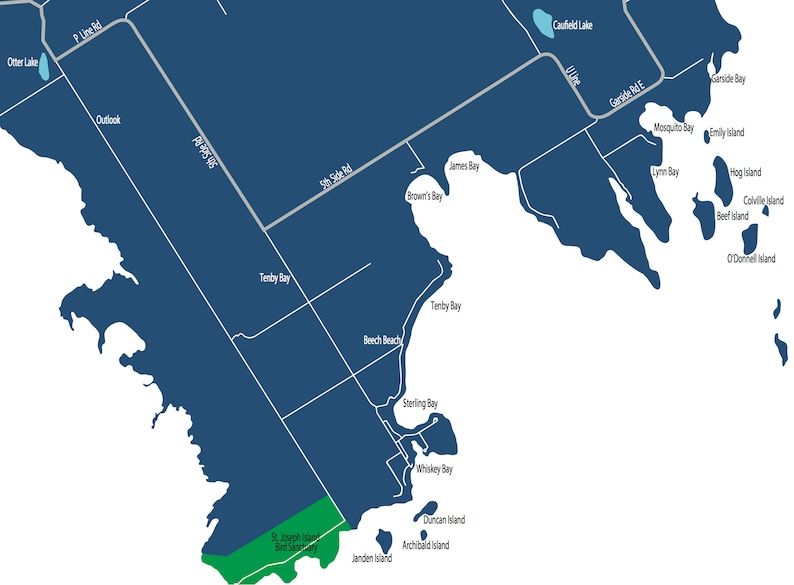 Typographic Map of St. Joseph Island Ontario Canada | Etsy