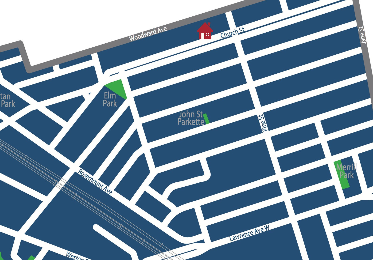 Typographic Map of Weston, Toronto, Ontario Toronto Neighbourhood Map ...