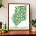 Typographic Map of Dufferin County Ontario County Map Print - Etsy