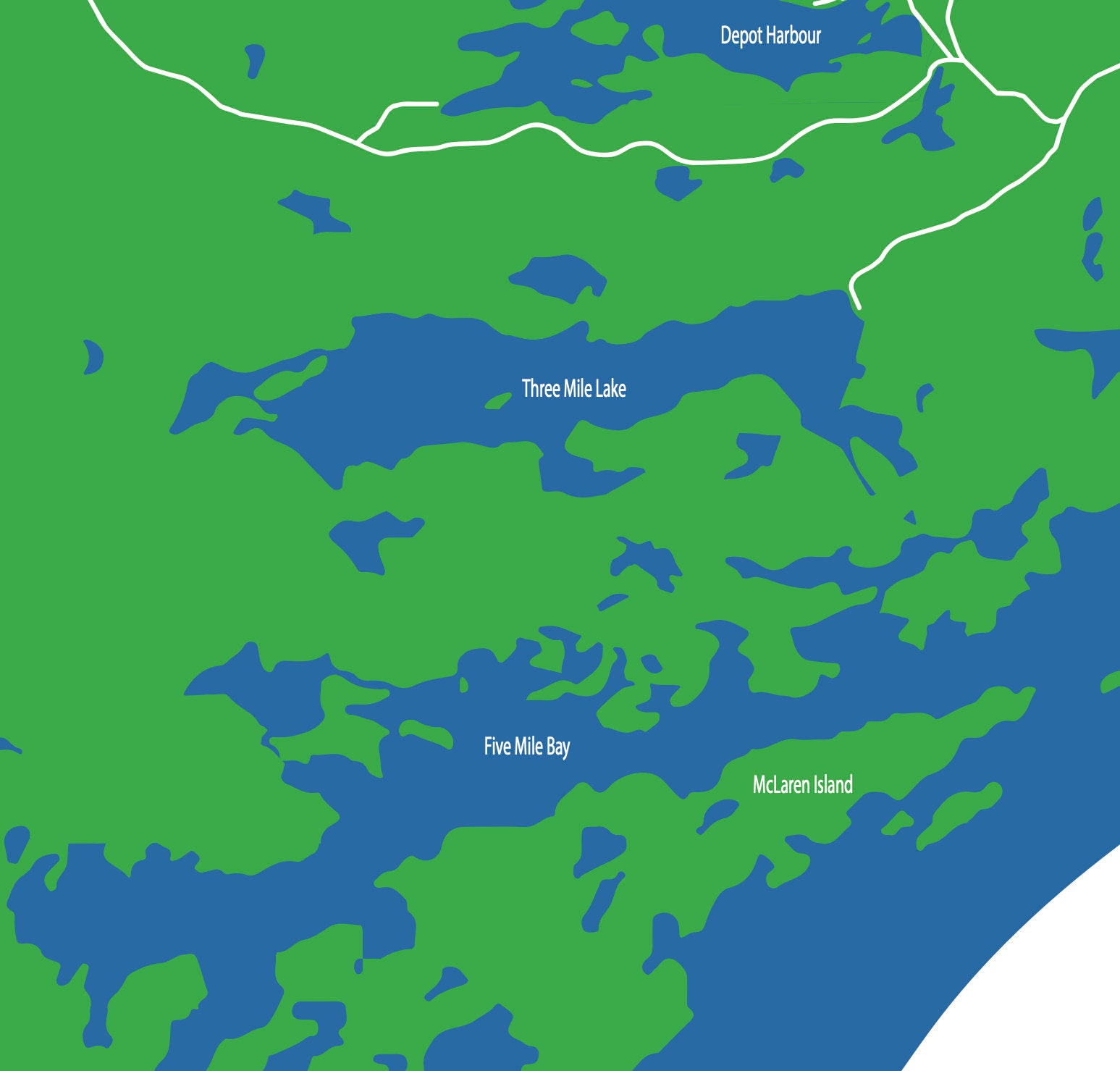 Typographic Map of Parry Island Ontario Parry Sound Cottage - Etsy Finland