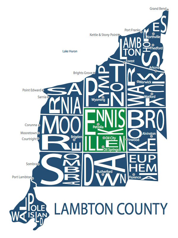 Typographic Map of Lambton County County Map Print Ontario | Etsy Typographic Map of Lambton County County Map Print Ontario | Etsy