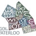 Typographic Map of the Region of Waterloo, With All 16 Secondary ...