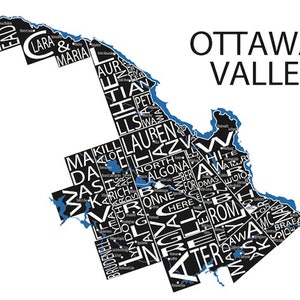 Typographic Map of Renfrew County | Ottawa Valley Map | Algonquin Park ...