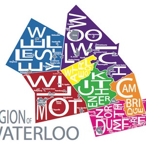 Typographic Map of Wellesley | Ontario Map Art | City Map Print ...