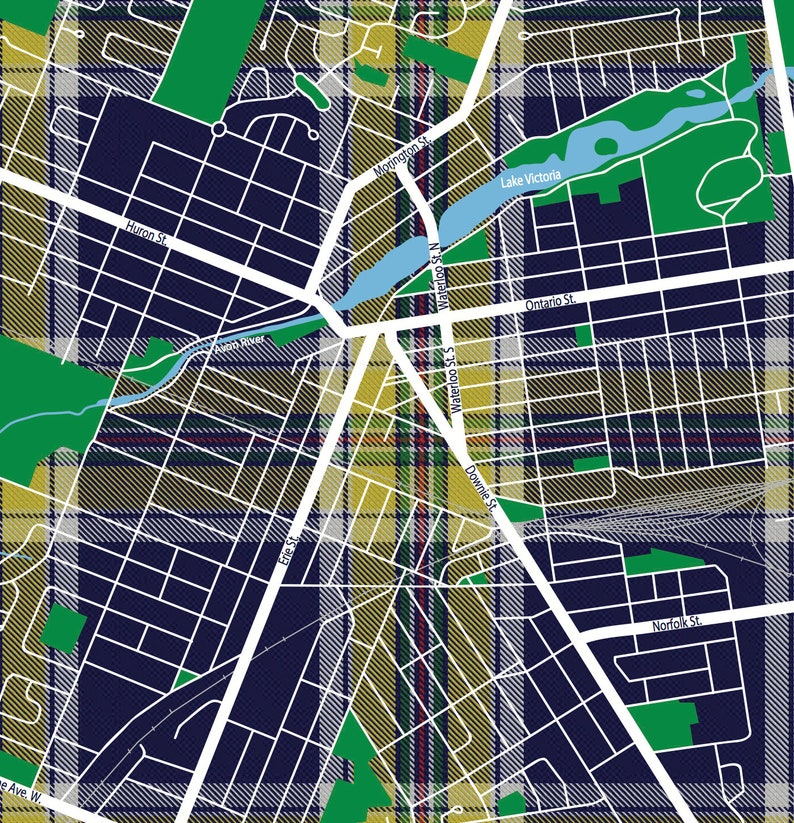 Typographic Map of Stratford Street Level Stratford Map | Etsy