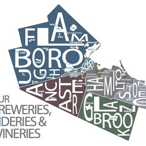 Typographic Map of the Breweries of Hamilton-wentworth | Ontario ...