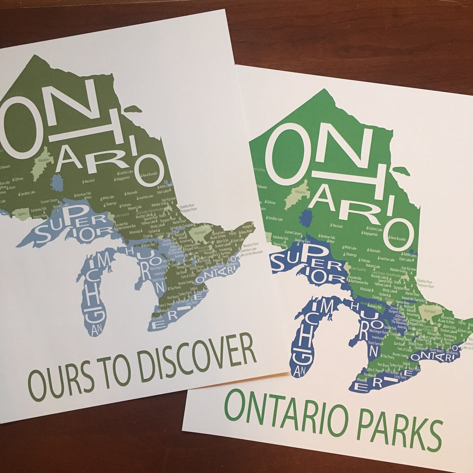 Typographic Map of Provincial Parks in Ontario | Ontario Parks Map ...