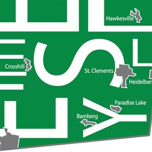 Typographic Map of Wellesley Township, Region of Waterloo, Ontario ...