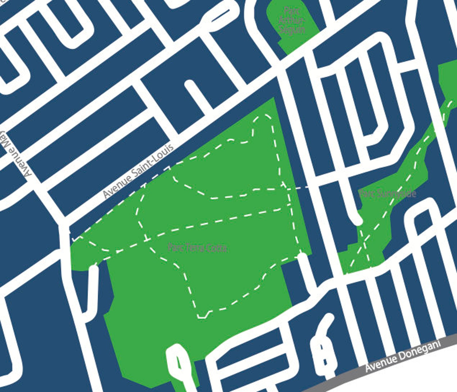 Typographic Map of the Pointe-claire Neighbourhood in Montreal, Ontario ...